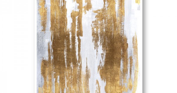 Golden Lines Abstract Art Print