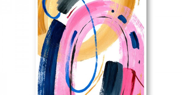 Color Circles Abstract Art Print