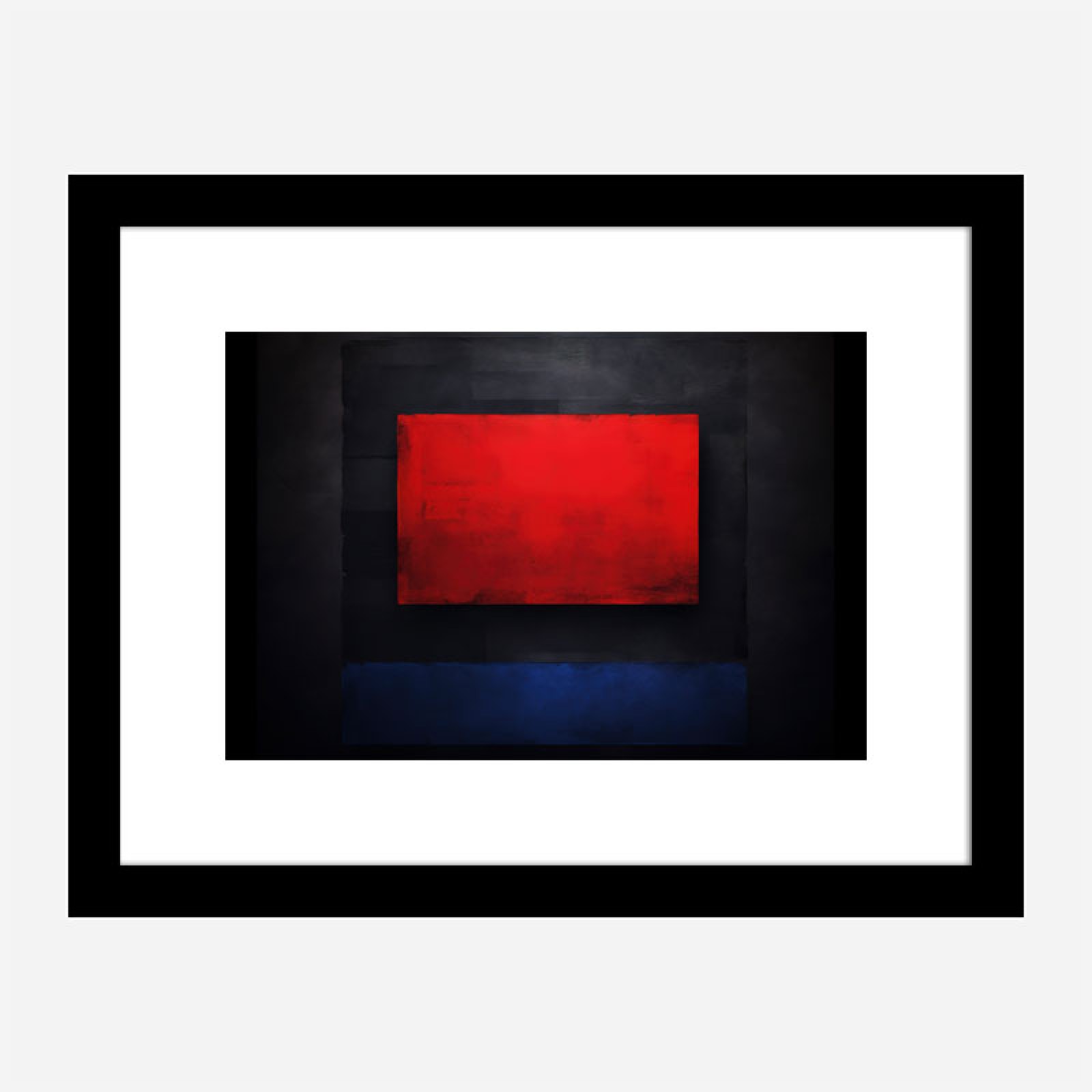 Red Black & Blue Rothko Style 2 Abstract Art Print
