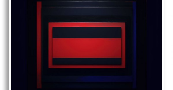 Red & Black Rothko Style Abstract Art Print