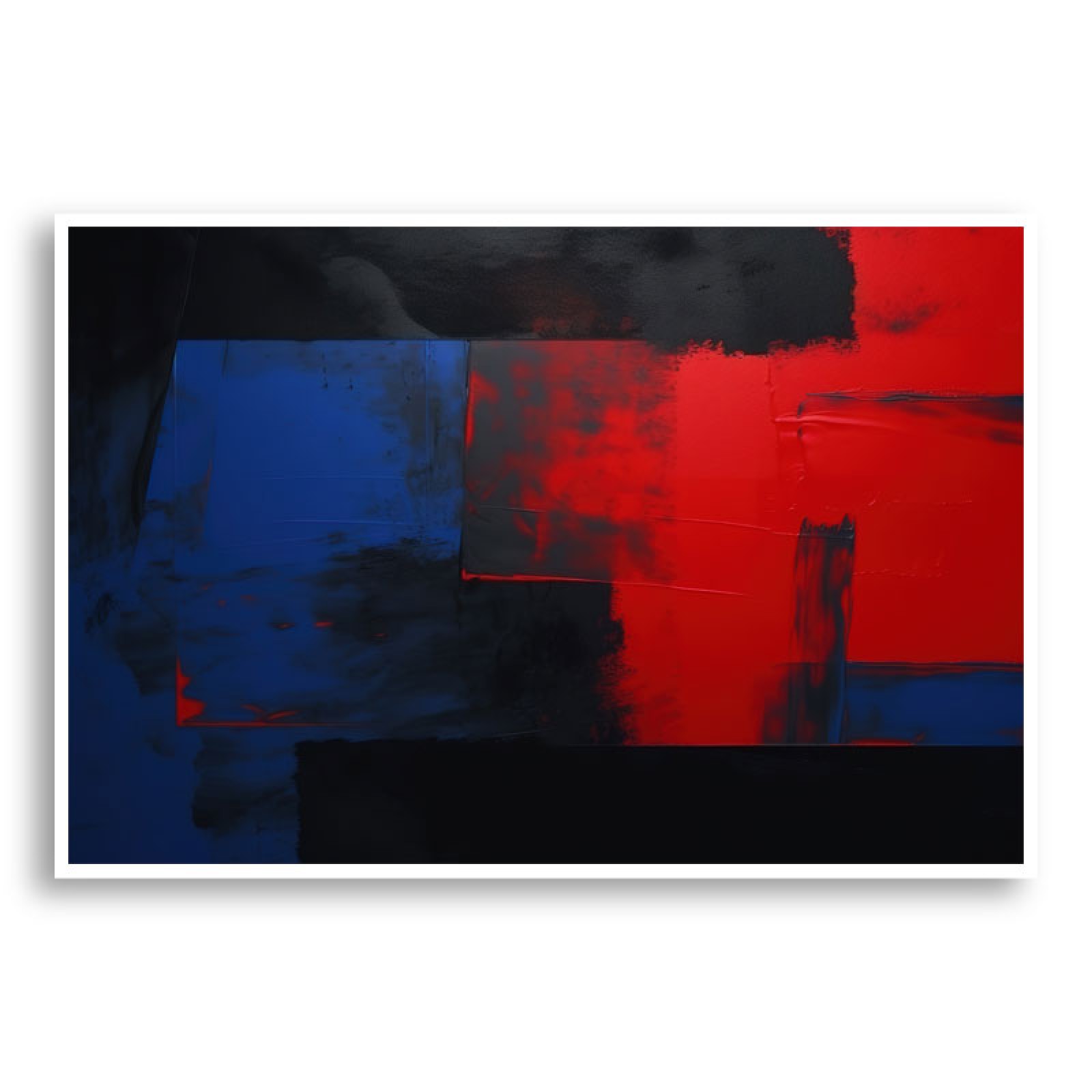 Red Black & Blue Rothko Rothko Style 3 Abstract Art Print