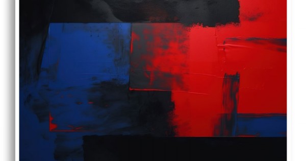 Red Black & Blue Rothko Rothko Style 3 Abstract Art Print