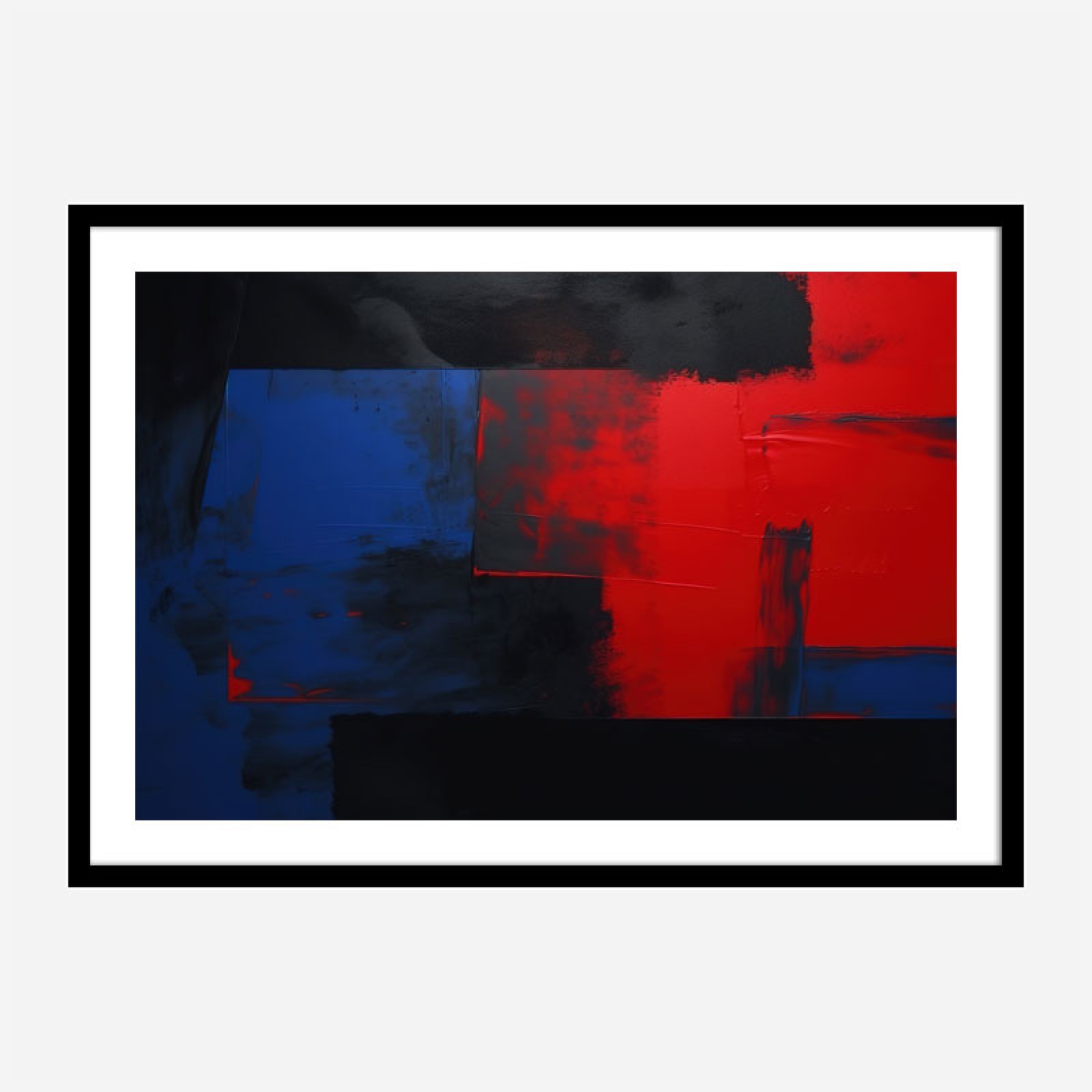 Red Black & Blue Rothko Rothko Style 3 Abstract Art Print