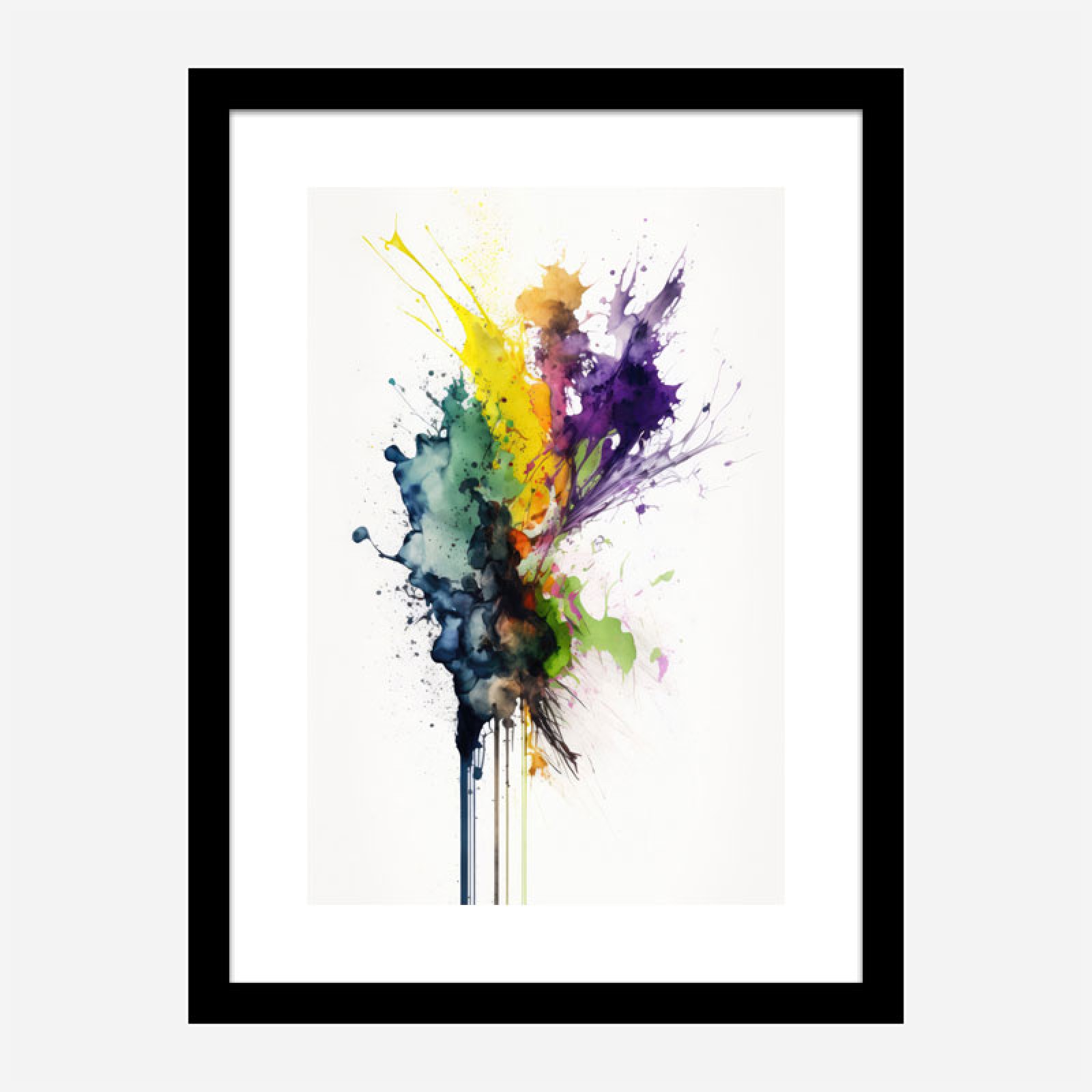 Ink Splash Abstract 22 Art Print