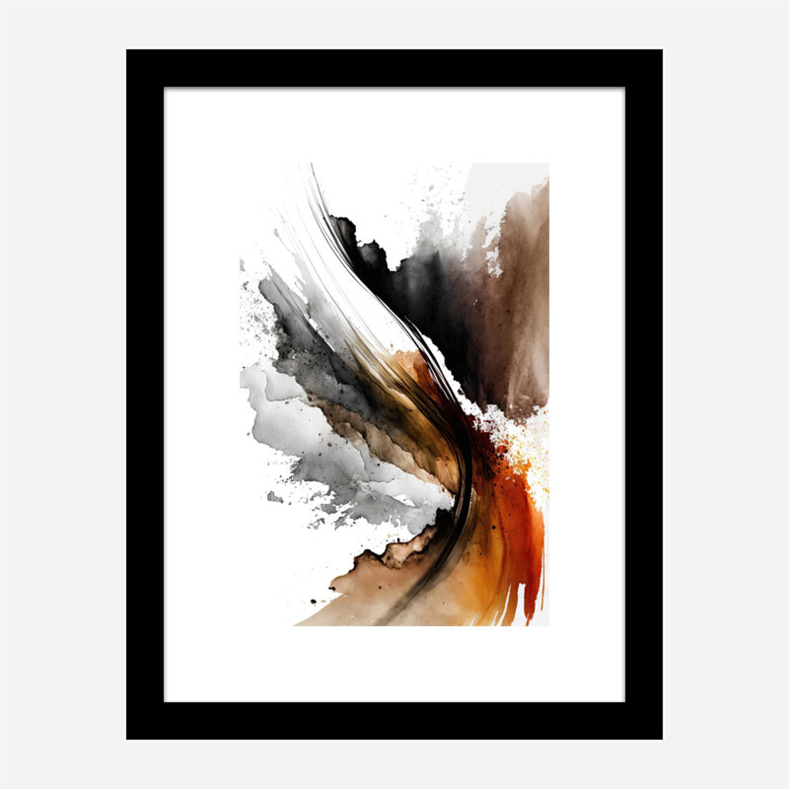 Ink Splash Abstract 26 Art Print
