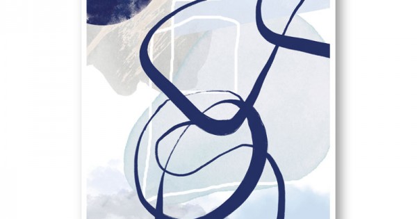 Lines of Blue 2 Line Art