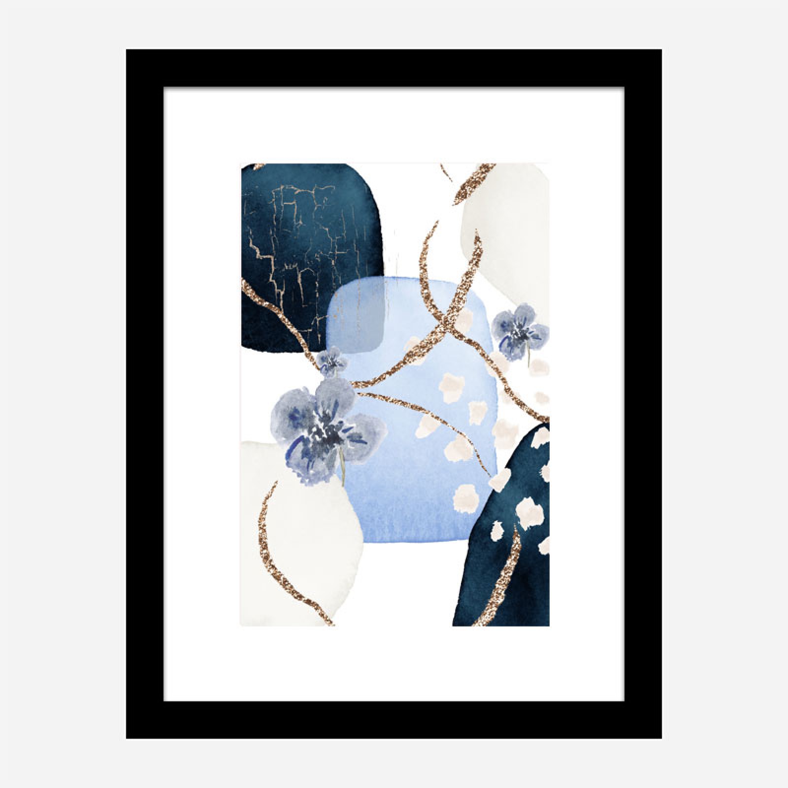 Blue Floral 3 Art
