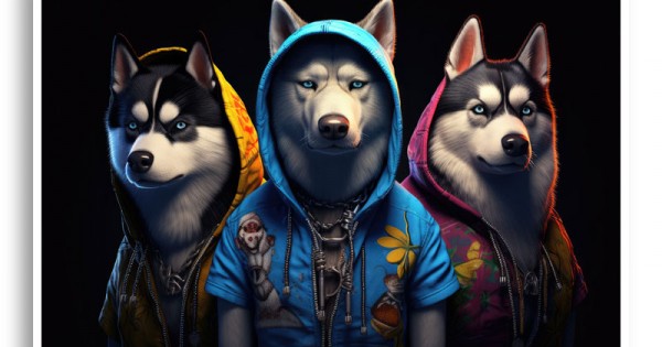 Siberian Husky Gangster Dogs