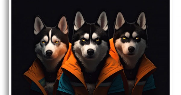 Siberian Husky Gangster Dogs