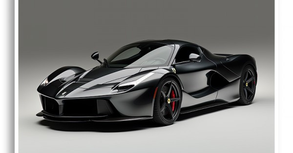 LaFerrari Black Wall Art