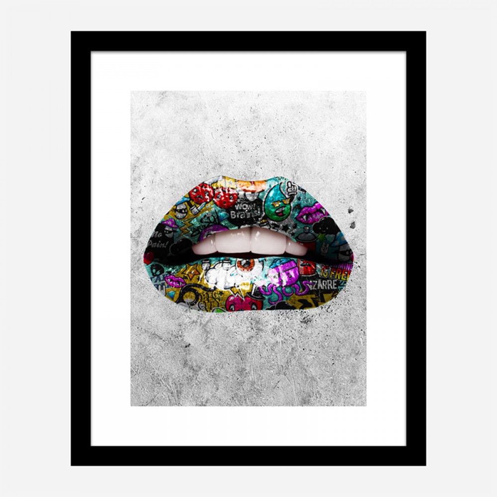 Graffiti Lips Art Print