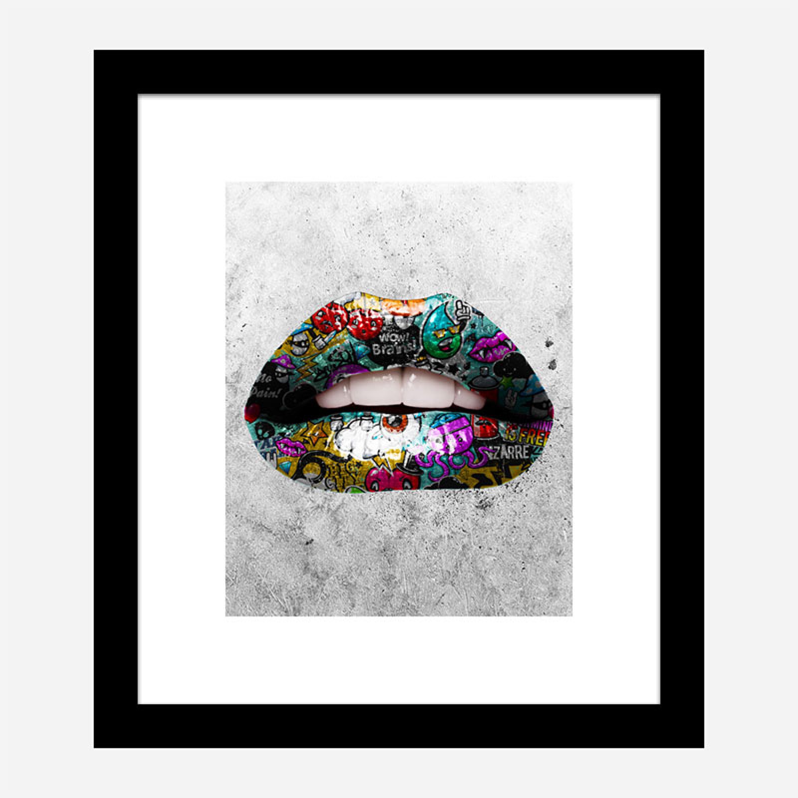 Graffiti Lips Art Print