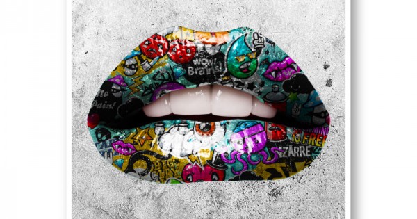 Graffiti Lips Art Print