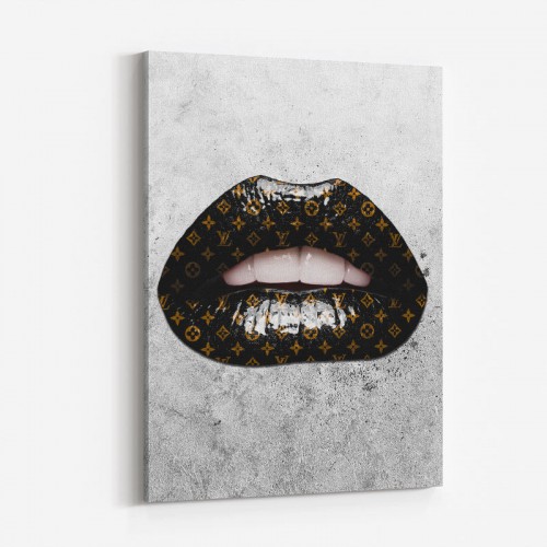 Red Lips Grunge Art Print