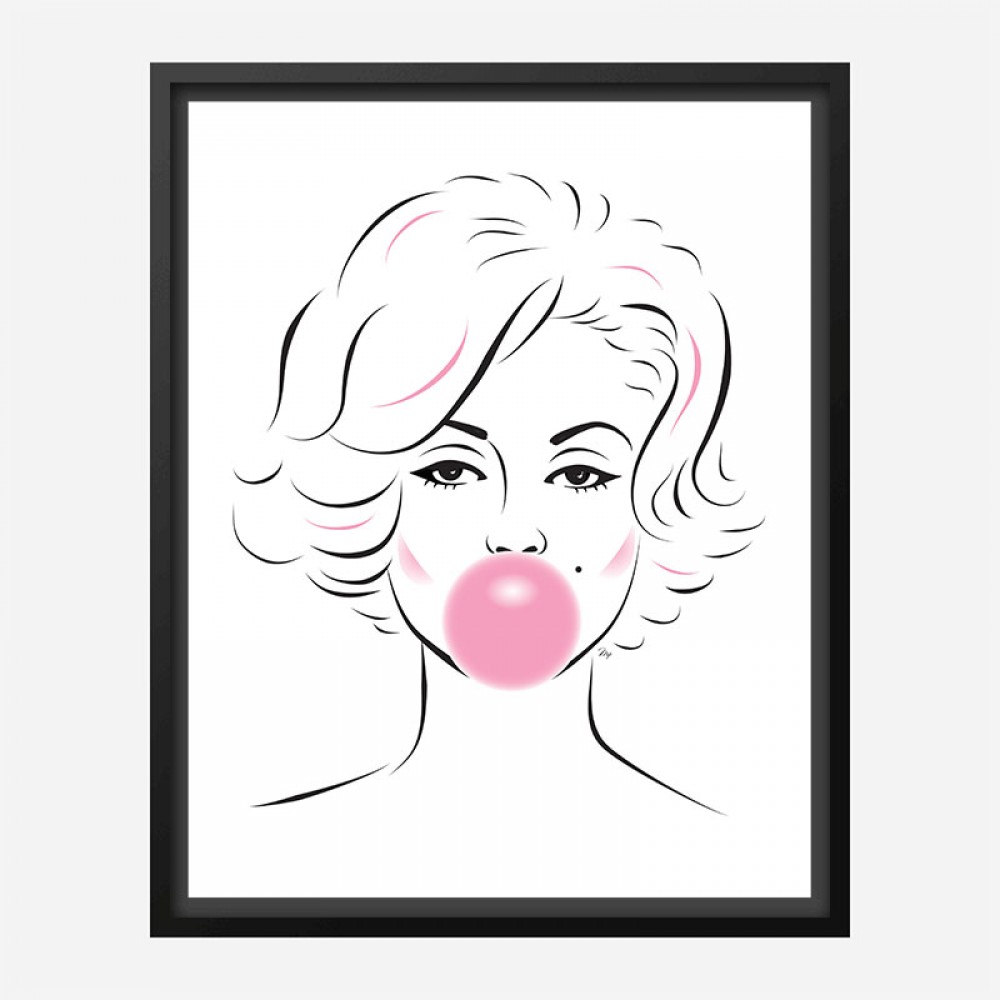 Marilyn Monroe Bubble Gum Art Print