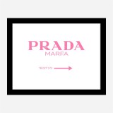 Prada Marfa Pink Sign Wall Art