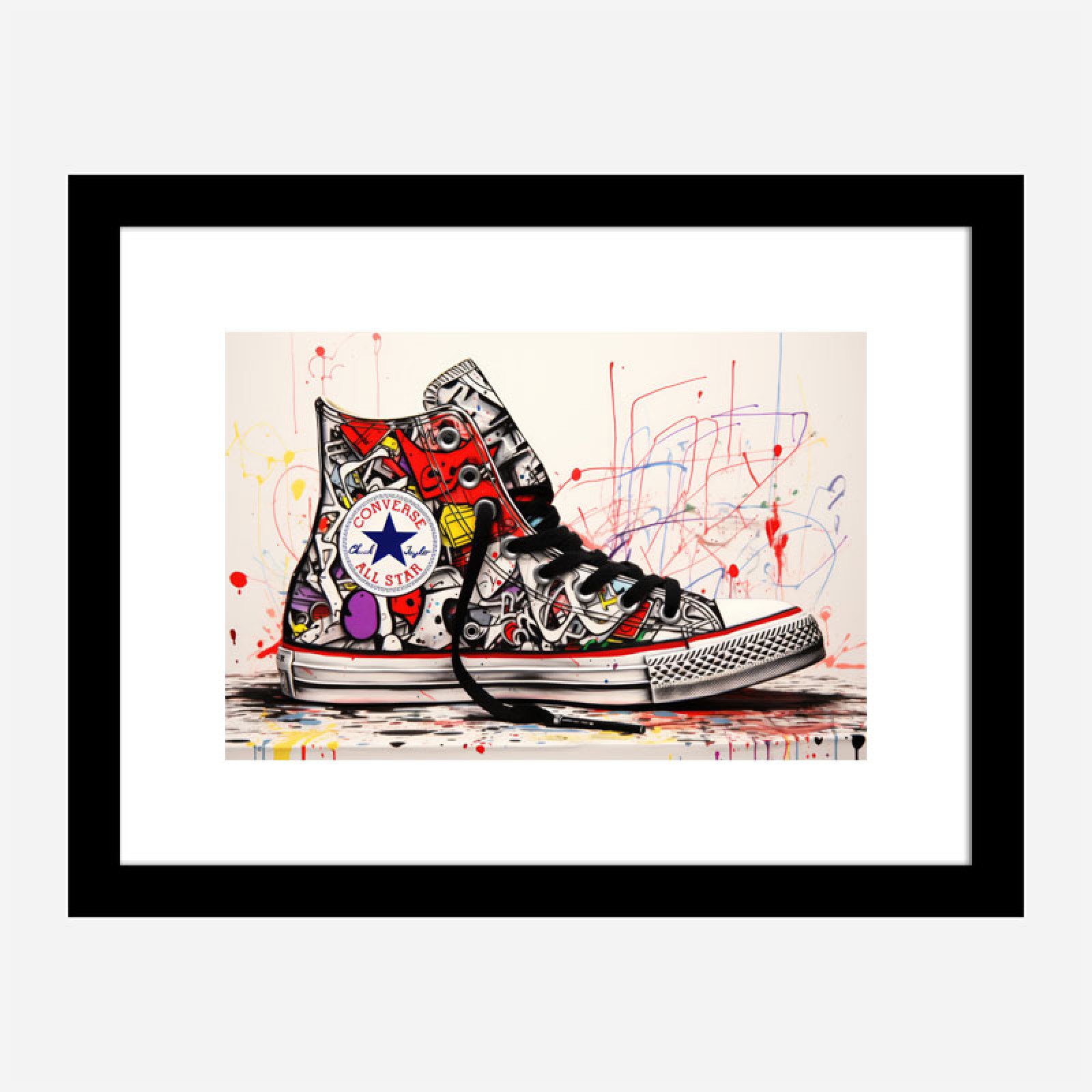 Converse Classics Sneakers Graffiti Style 1 Wall Art
