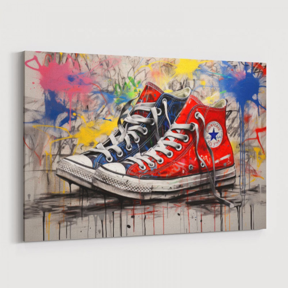 Converse Classics Sneakers Graffiti Style 2 Wall Art