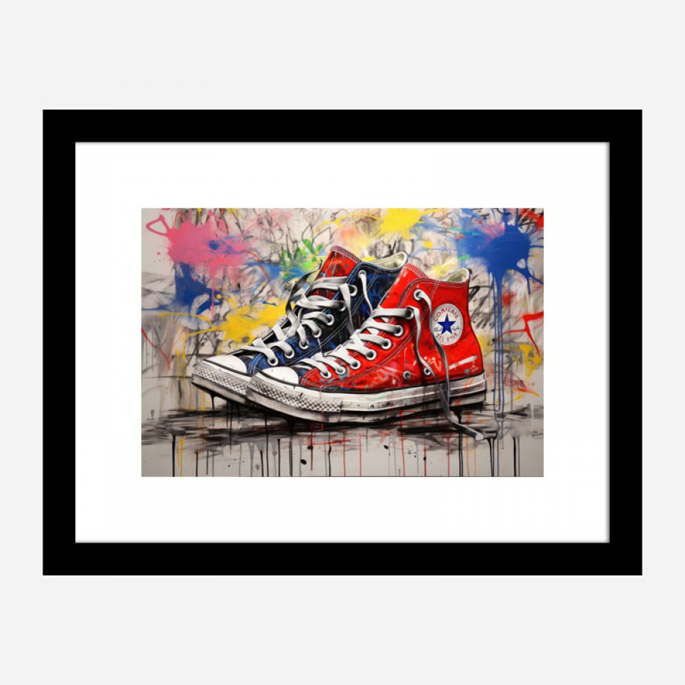 Converse Classics Sneakers Graffiti Style 2 Wall Art