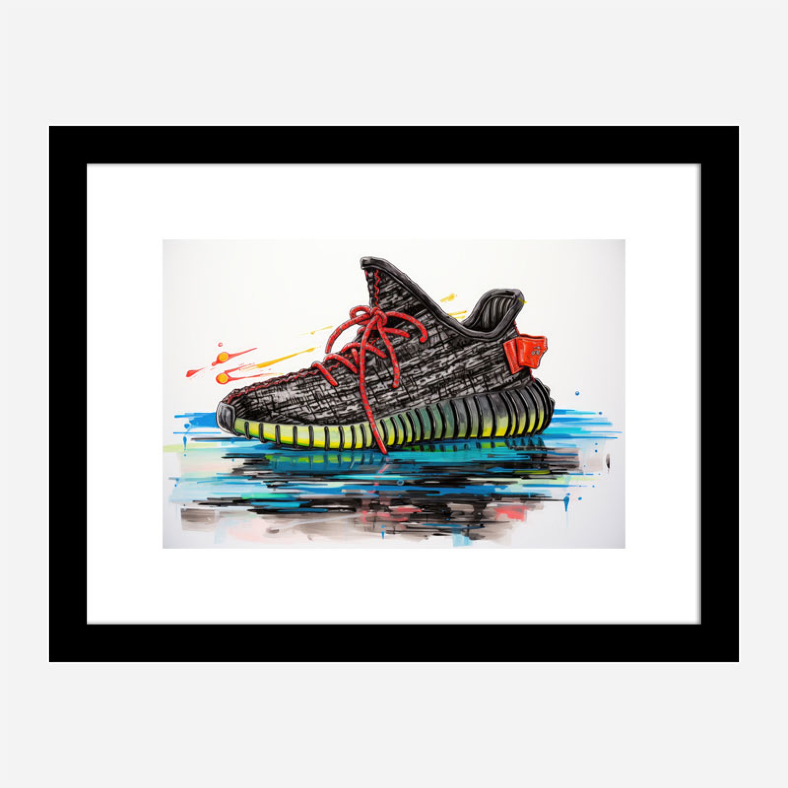 Yeezy Boost 350 Sneakers Wall Art