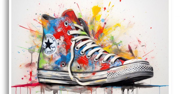 Converse Classics Sneakers Graffiti Style 5 Wall Art