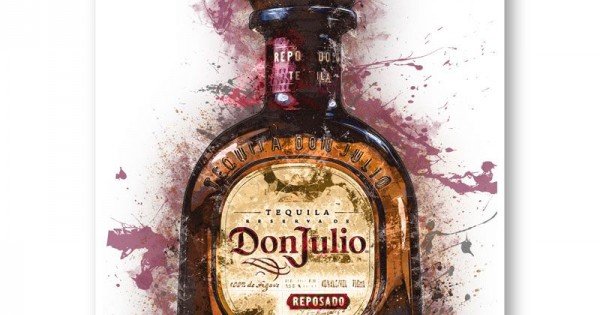 Don Julio Reposado Tequila Abstract Art Print