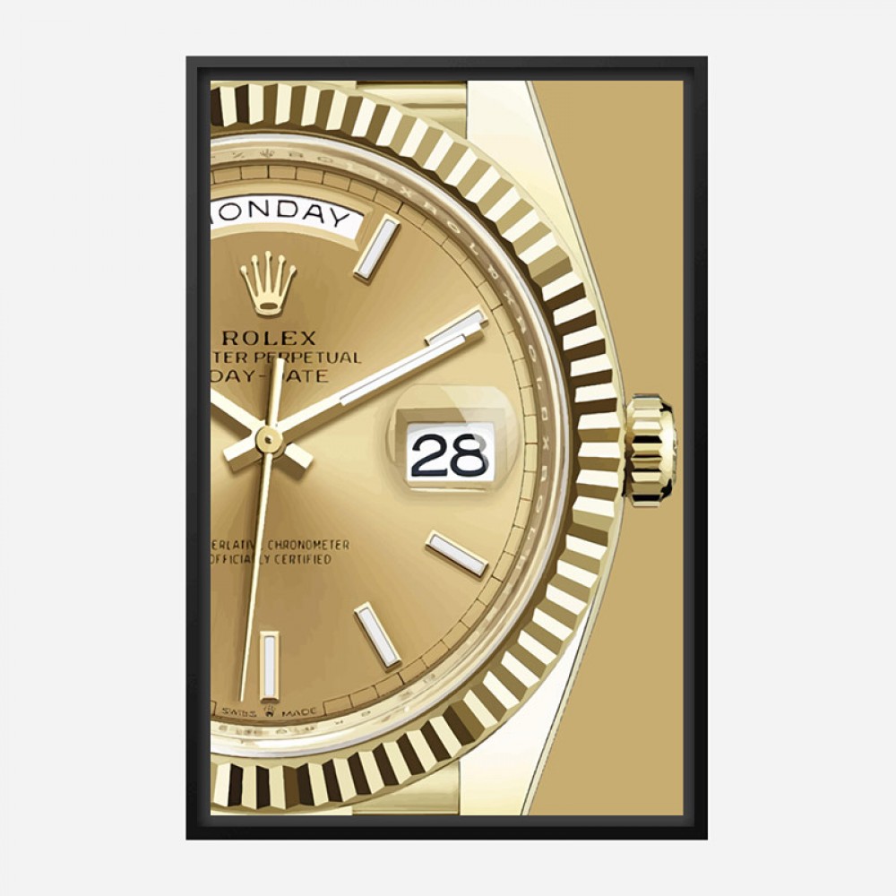 Day Date Gold Close Art Print