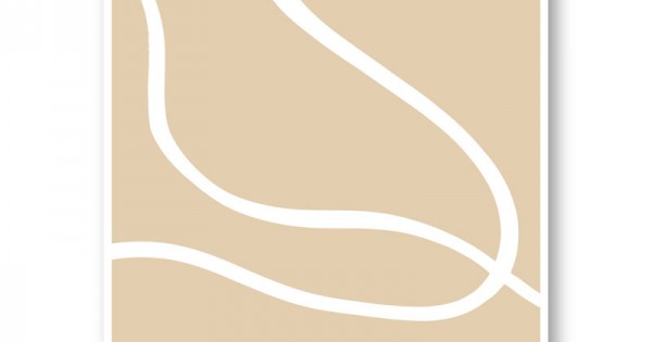 Beige Lines 01 Wall Art Print