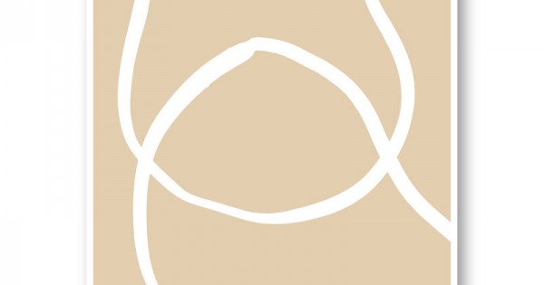 Beige Lines 04 Wall Art Print