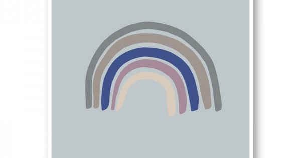 Rainbow Blue Wall Art Print
