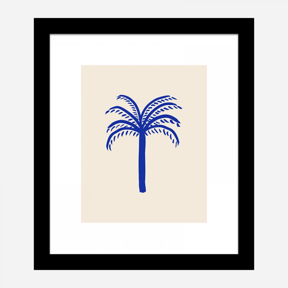 Blue Palm Art Print
