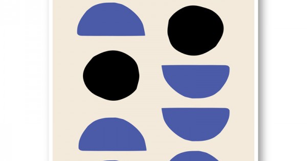 Blue Shapes Art Print