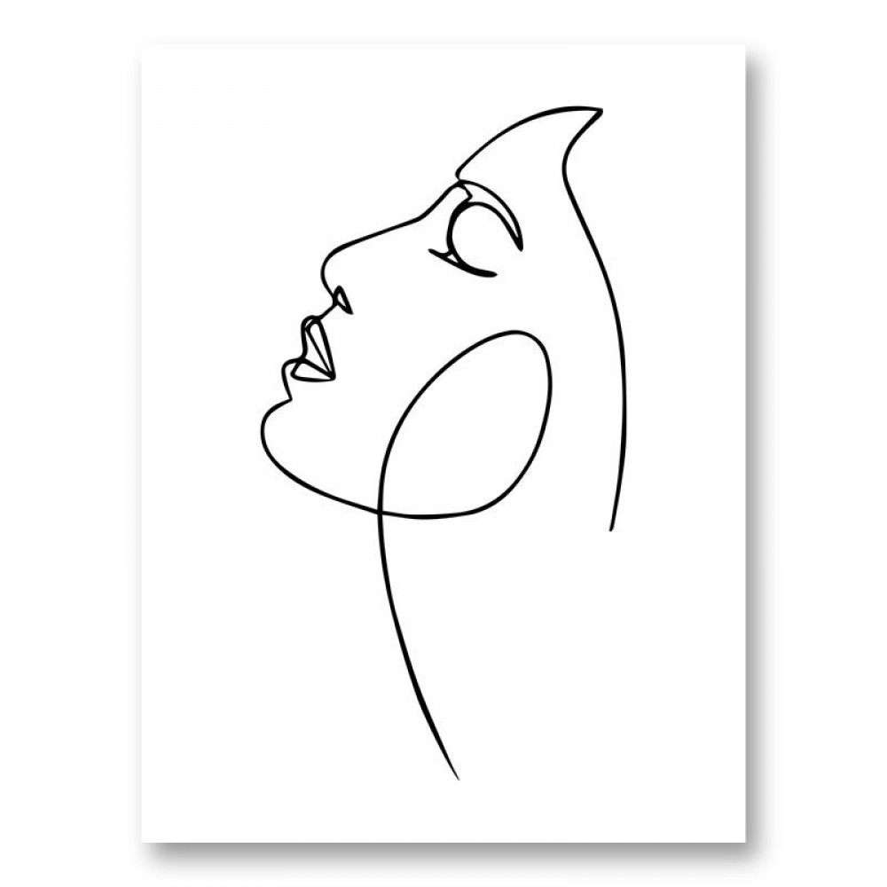 The Face Line Art Print