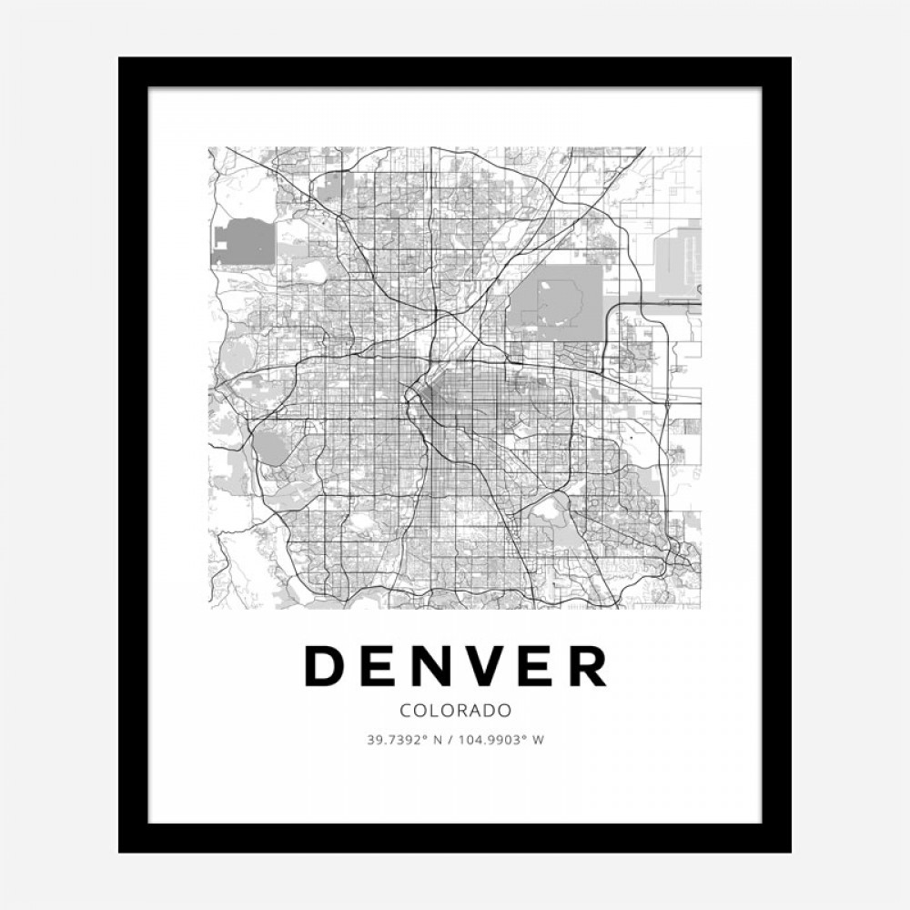 Denver Colorado City Map Art Print