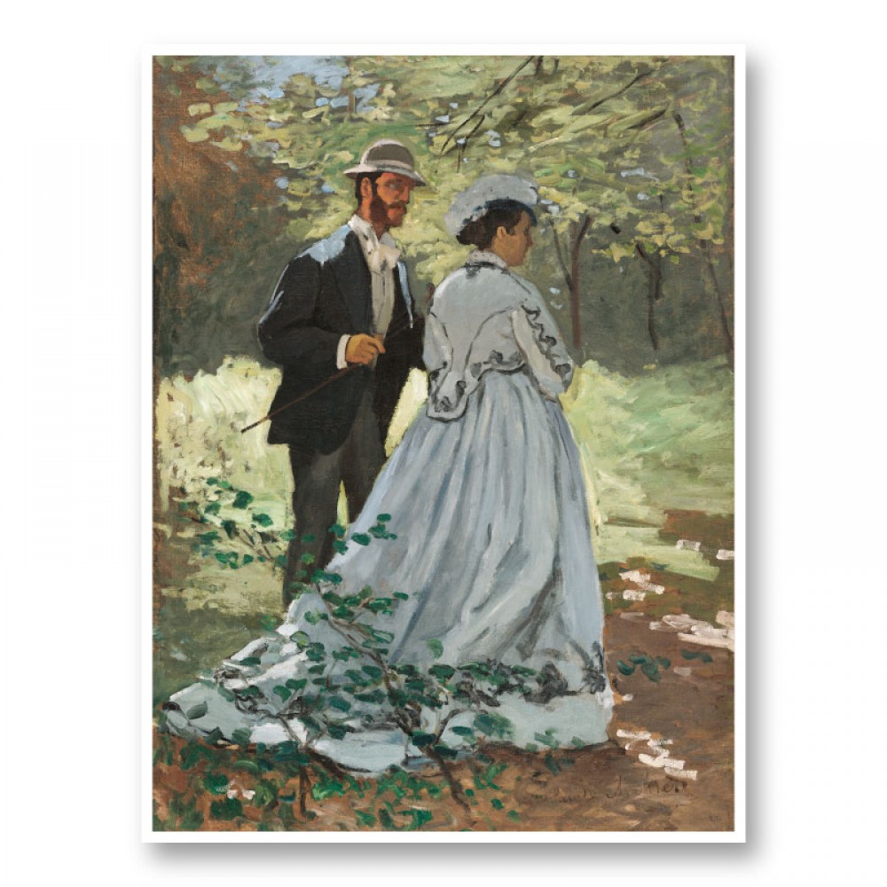 Bazille and Camille by Claude Monet Art Print