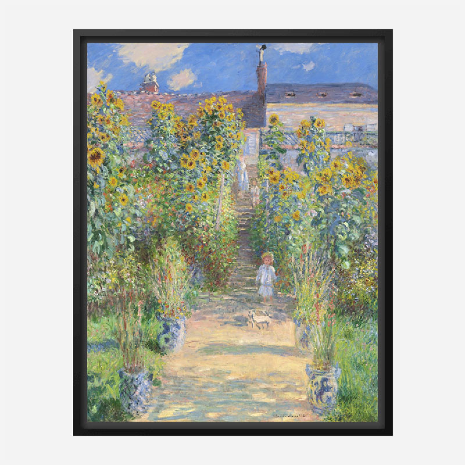 The Artist's Garden at Vetheuil by Claude Monet Art Print