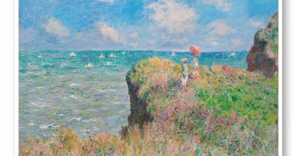 Cliff Walk at Pourville by Claude Monet Art Print
