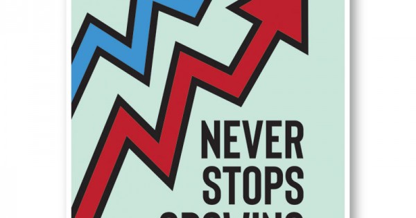 Never Stops Growing Motivational Art Print