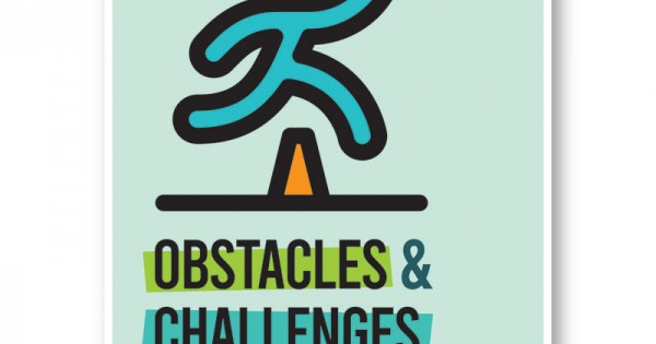 Obstacles Motivational Art Print