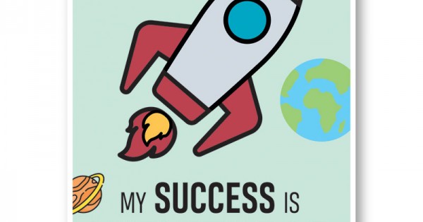 Success Is Inevitable Motivational Art Print