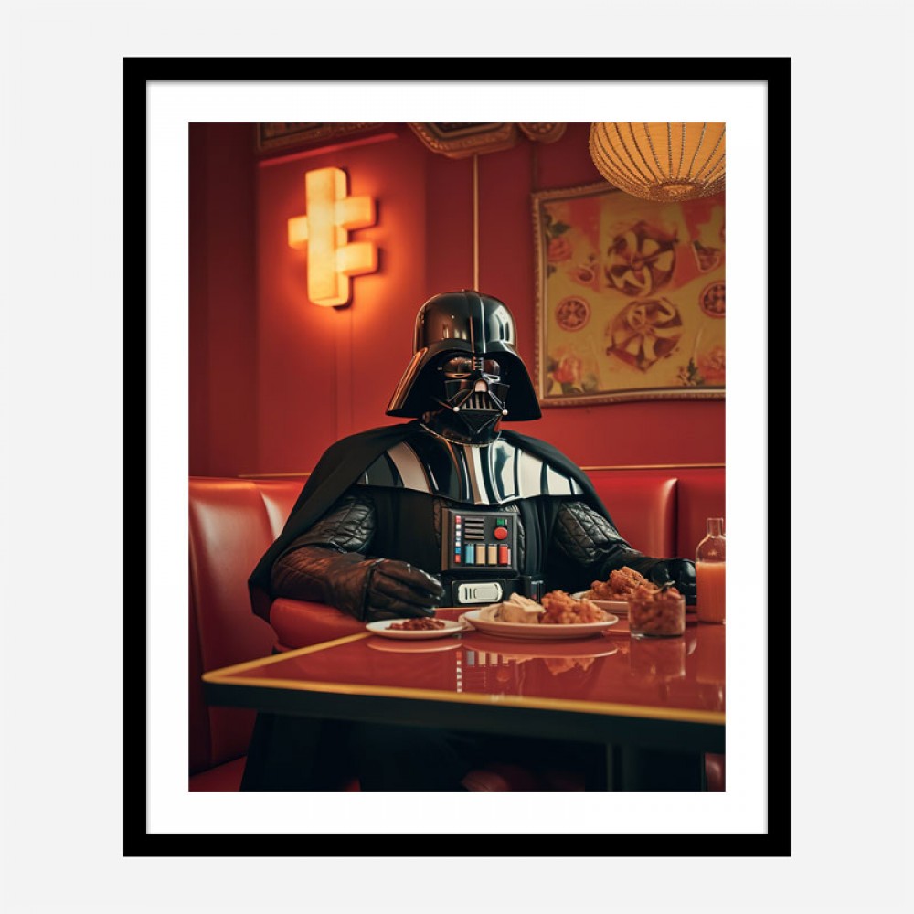 Darth Vader Asian Diner Vouge Style Art Print