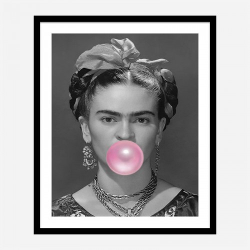 Frida Kahlo Bubble Gum Art Print