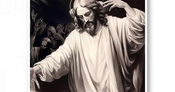 Jesus Raves Art Print