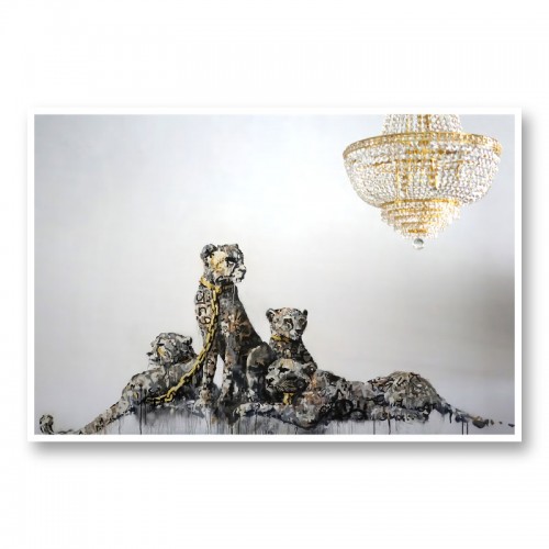 Barcode Leopard Banksy Wall Art