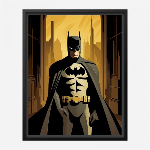 Batman Brown Illustration Art Print