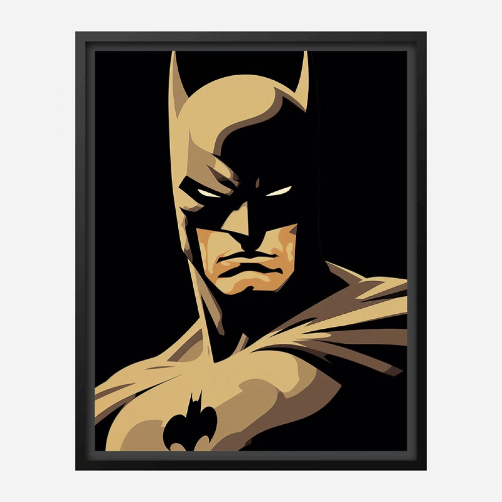 Batman Brown Illustration Art Print