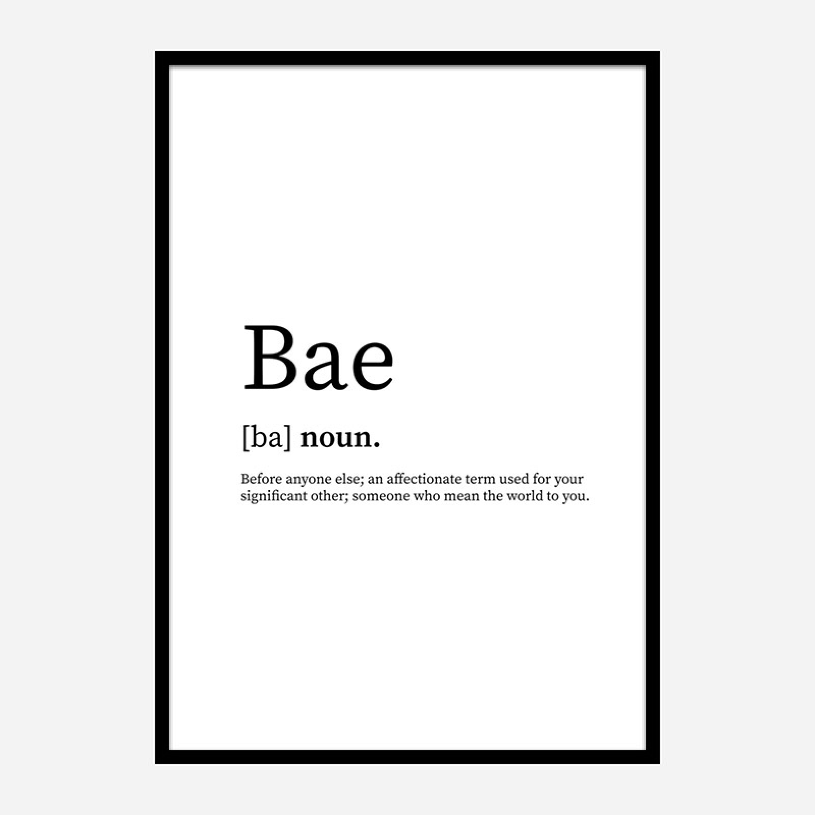 BAE Definition Typography Wall Art