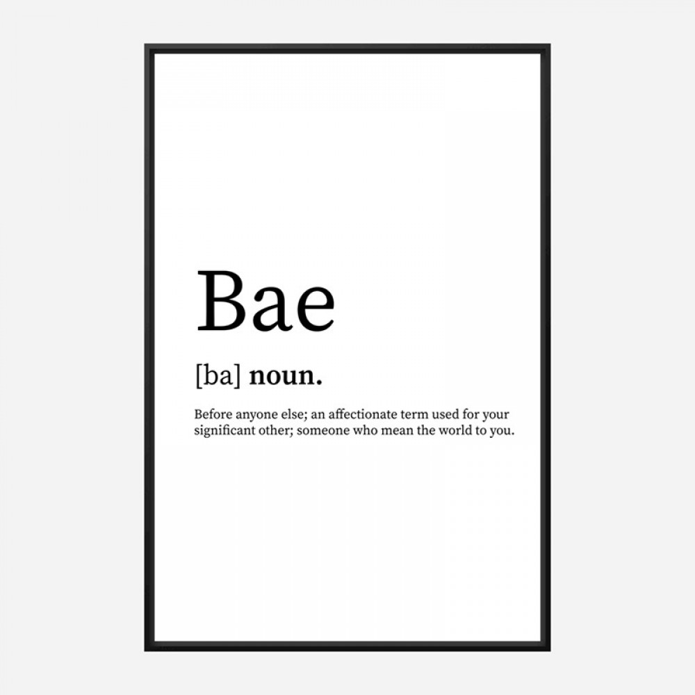 BAE Definition Typography Wall Art