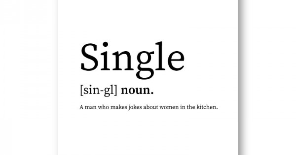 Single Definition Typography Wall Art