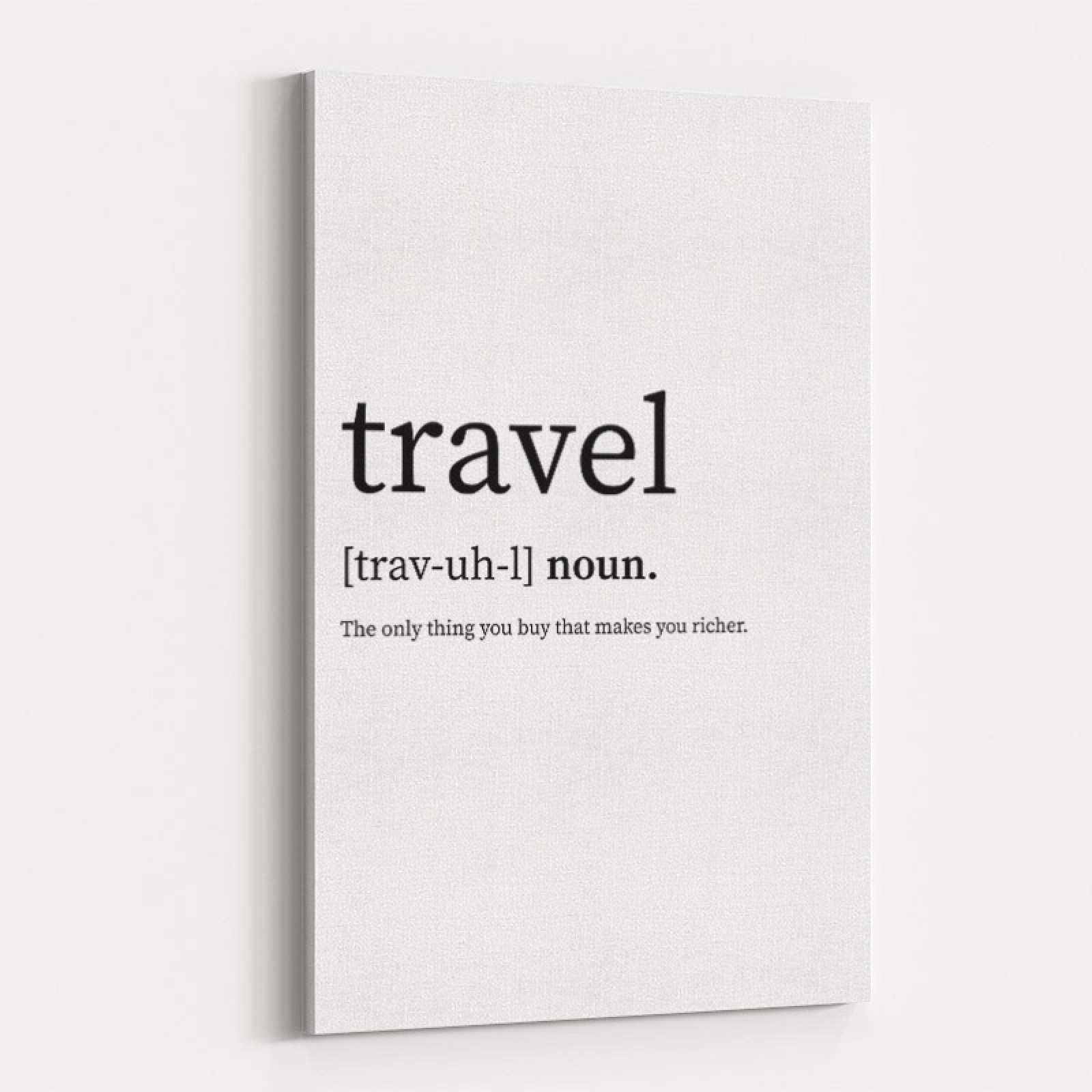 Travel Definition Typography Wall Art